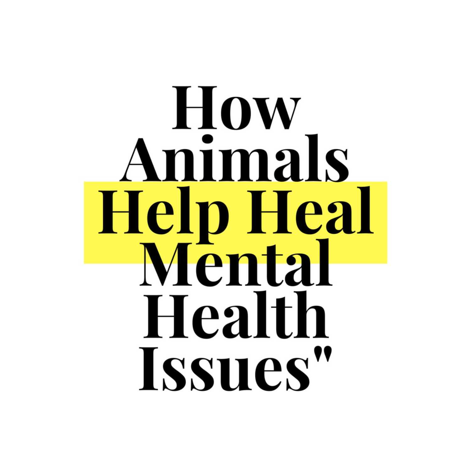 How Animals Help Heal Mental Health Issues? - Podcast Addict